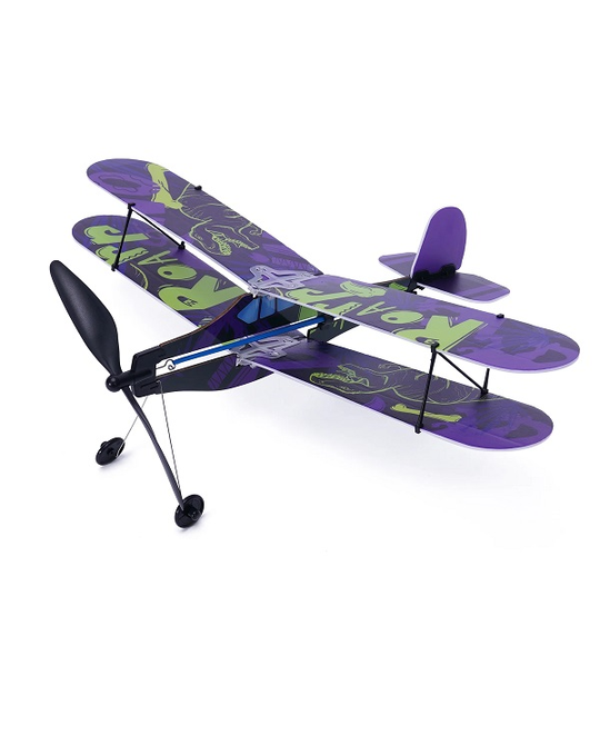 Biplane Rubber Band Aeroplane - Model Kits-Free Flight Models : Hobbycorner - Play Stem